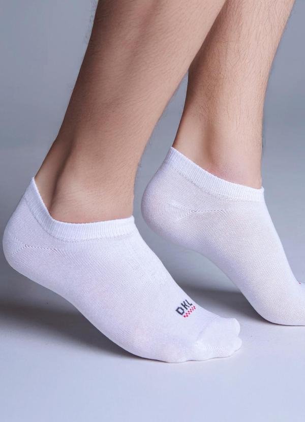 Meia Sapatilha Masculina Branco - Dukali