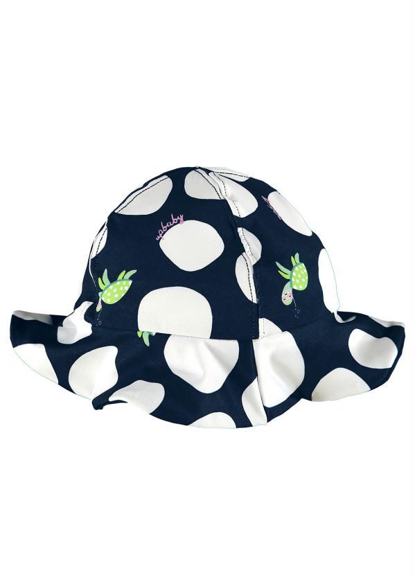 Chapéu de Praia Bebê Menina Uv Fps +50 Azul - Up Baby