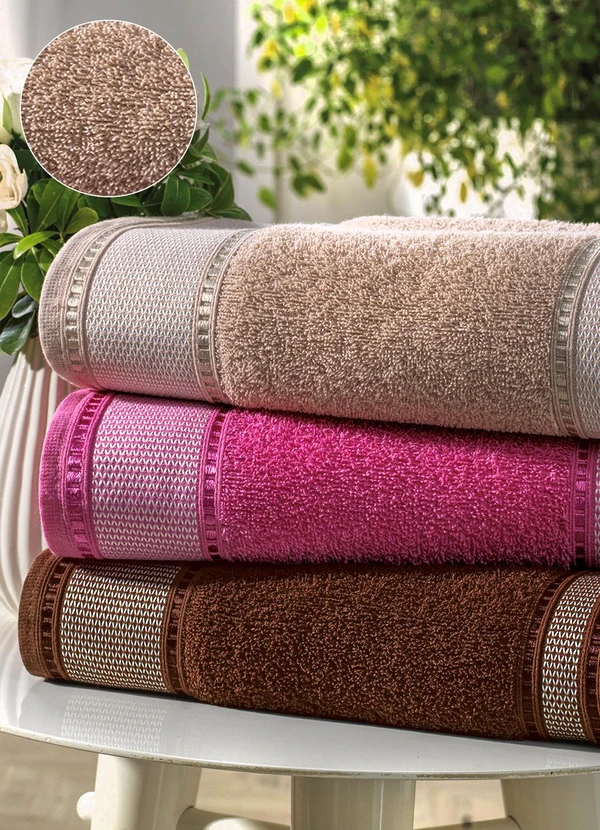 Toalha de Banho Bege 1 Peça - Lar&Lazer