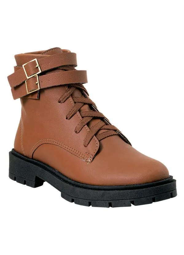 Bota Feminina Caramelo com Fivela - Perfecta