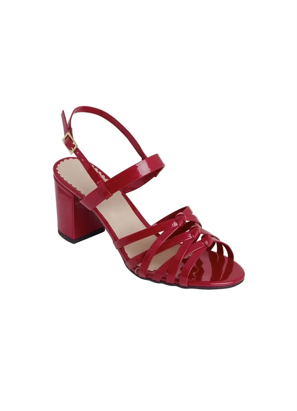 Sandália Vermelha em Verniz - Perfecta