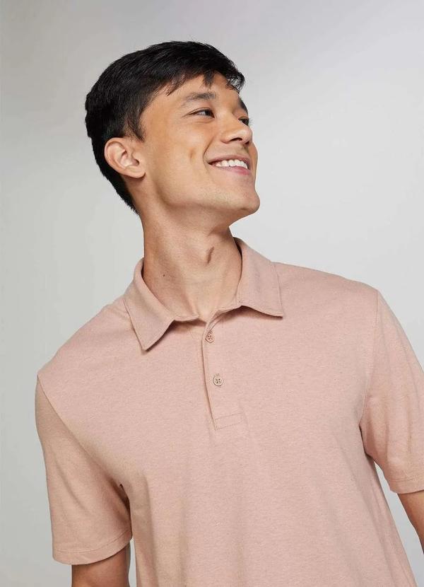 Camisa Polo Basica Masculina Regular com Botoes Marrom - Hering Oficial