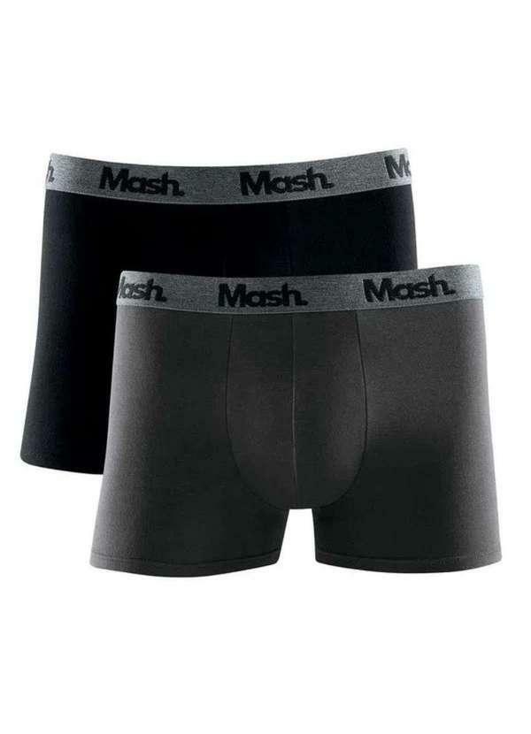 Kit 2 Cuecas Boxer Cotton Preto - Mash