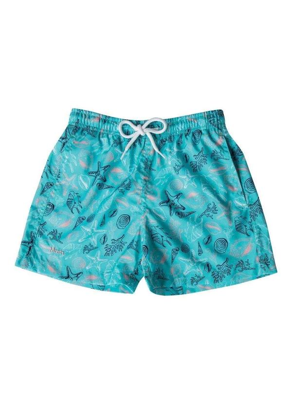 Short Infantil Mash Estampado Fundo do Mar Verde - Mash