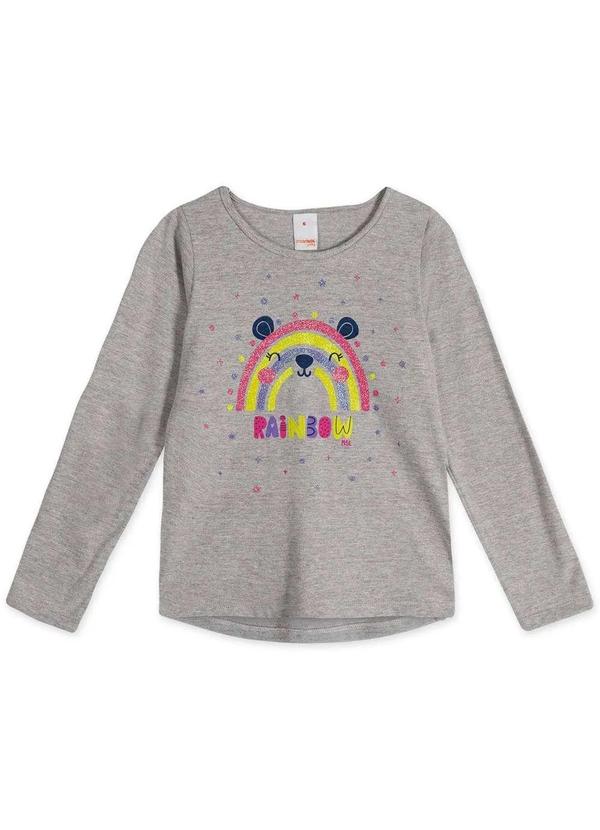 Blusa Infantil Menina Manga Longa Marisol Play Cinza - Clube Marisol