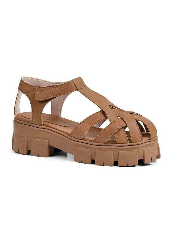 Sandalia Feminina Sandro Moscoloni Couro Tratorada Merida Whisky Whisky ...