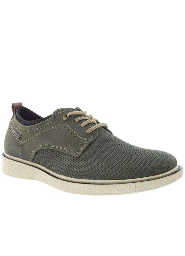 Sapato Casual Pegada Premium Perfuros Nobuck Verde Militar Verde - Studio Z