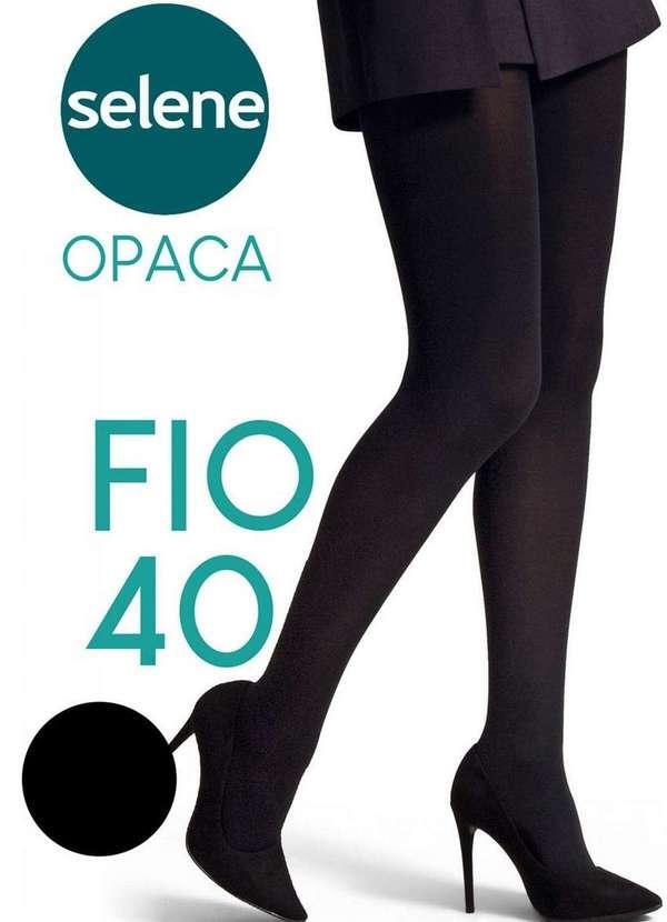 Meia Calça Fio 40 Opaca Selene 9650-001 550-Preto - Meias Sao Jorge