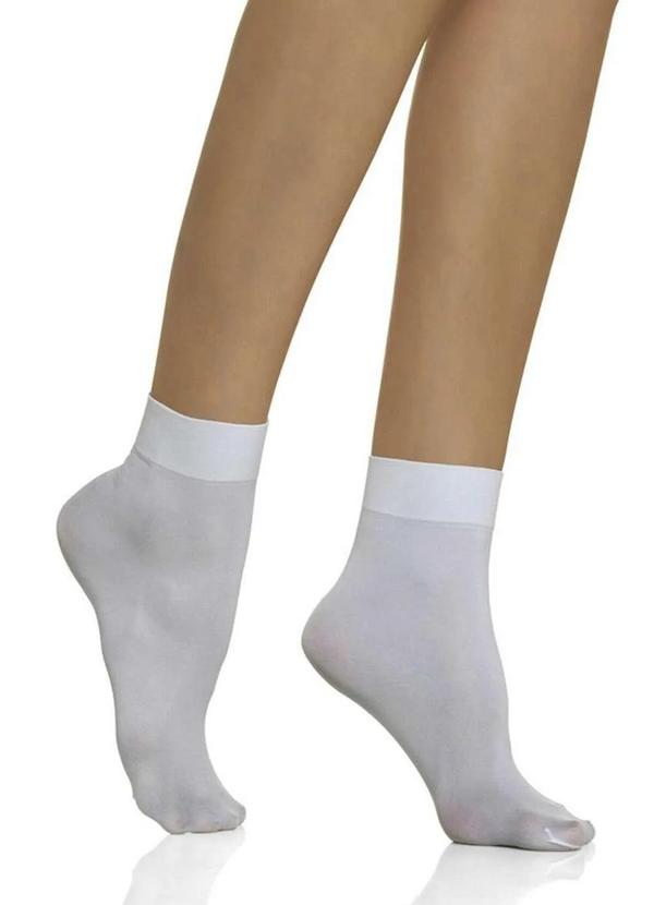 Meia Fio 40 Opaca Lupo 5531-001 1000-Branco-Antartida - Meias Sao Jorge