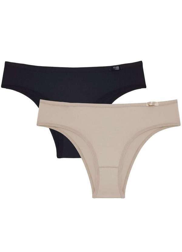 Sloggi - Kit/2 Calcinha Classic Mini 24549 300-Preto/Mink