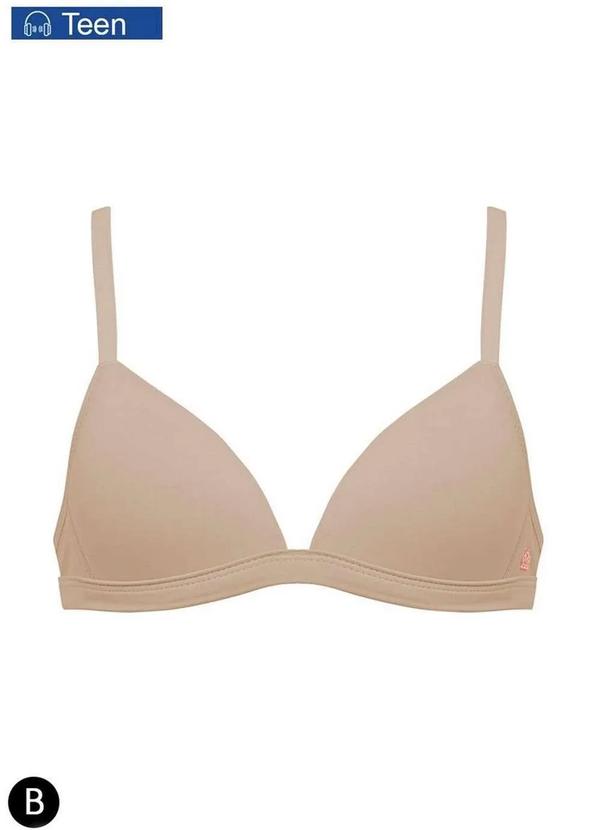 Sutiã sem Aro com Bojo Sanny 138193 Taça B 4k-Chocolate - Meias Sao Jorge