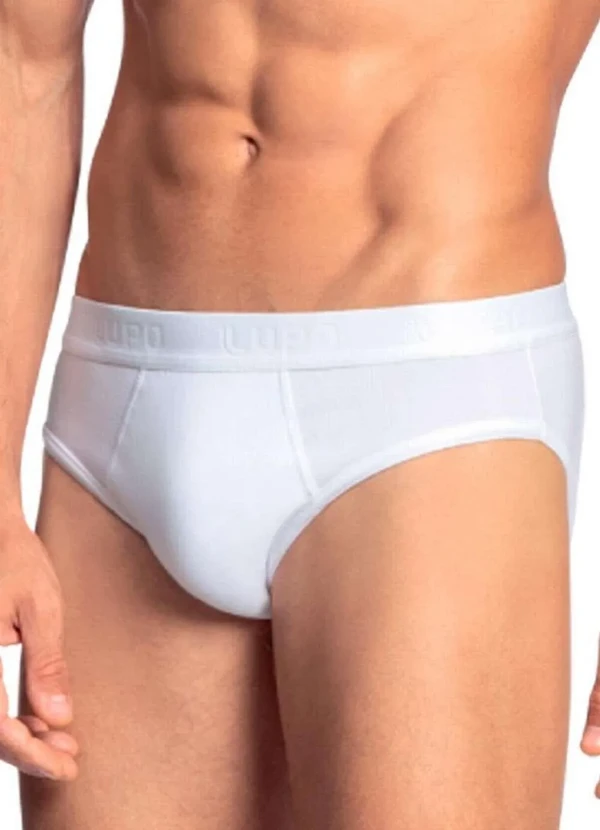 Cueca Slip Lupo 485-002 111-Branca - Meias Sao Jorge