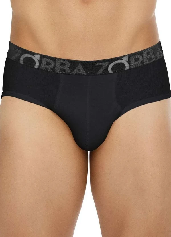 Cueca Slip Zorba 643 Preta - Meias Sao Jorge
