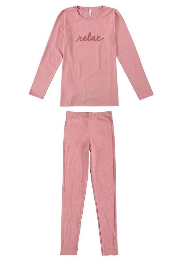 Pijama Feminino Longo Malwee 1000077233 00152-Rosa - Meias Sao Jorge