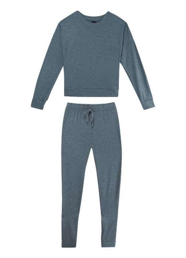 Malwee - Pijama Feminino Longo Malwee 1000093254 60000-Grafite