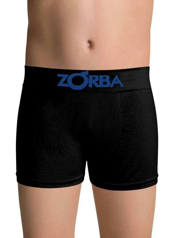 Cueca Infantil Boxer Zorba 678 15-Preto - Meias Sao Jorge