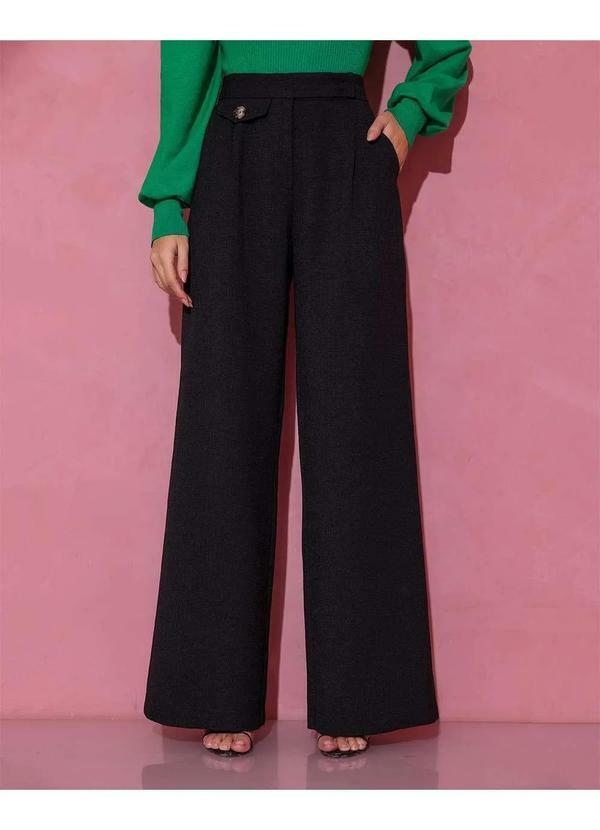 Calca Dot Clothing Pantalona Preto Preto - Dress Us