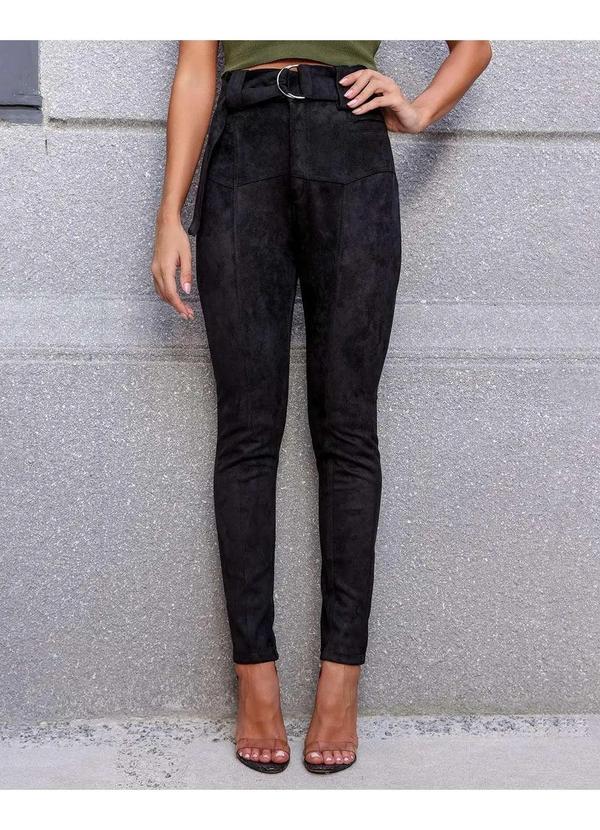 Calca Dot Clothing Suede Preto Preto - Dress Us