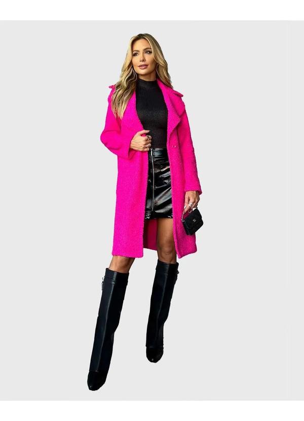 Casaco Dot Clothing Longo Pink Rosa - Dress Us