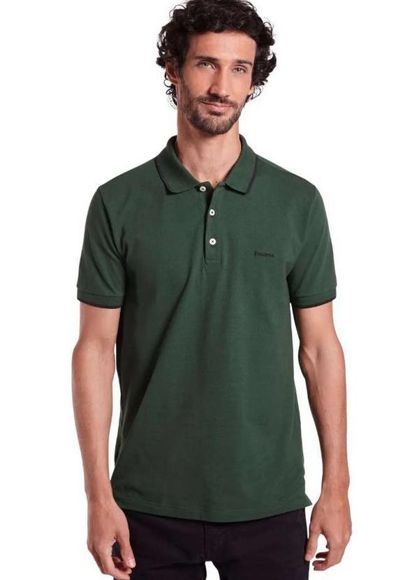 Polo Enxuto Friso Único Reserva Verde Escuro - Reserva