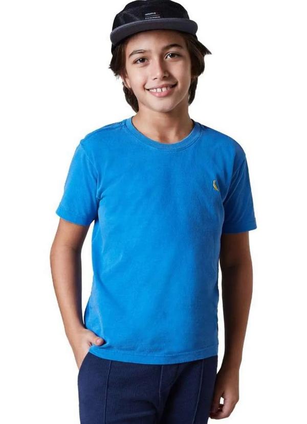 Camiseta Pra Torcer Bordado Reserva Mini Azul Stoned - Reserva