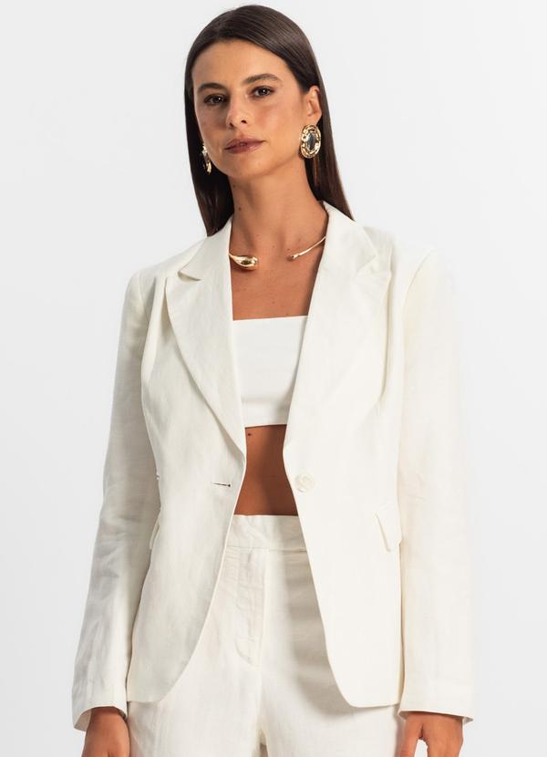 Blazer Feminino de Alfaiataria Branco - Endless