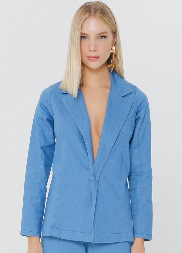 Blazer Jeans Chic Azul - Gatabakana