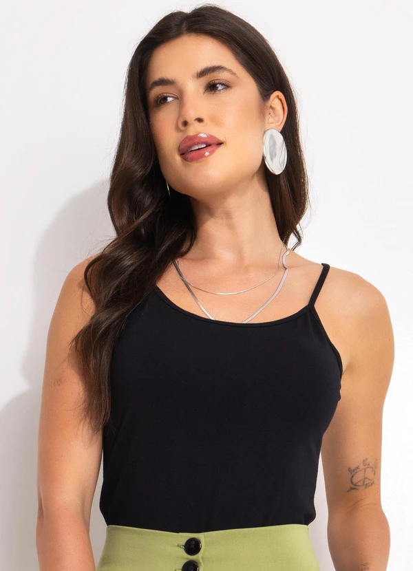 Blusa com Alças Preta - Quintess