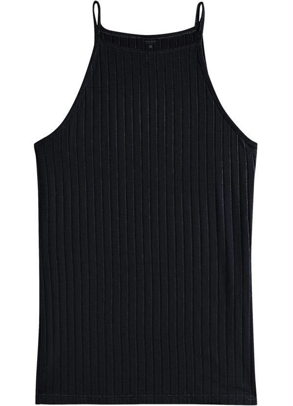 Blusa Preta Canelada - Malwee