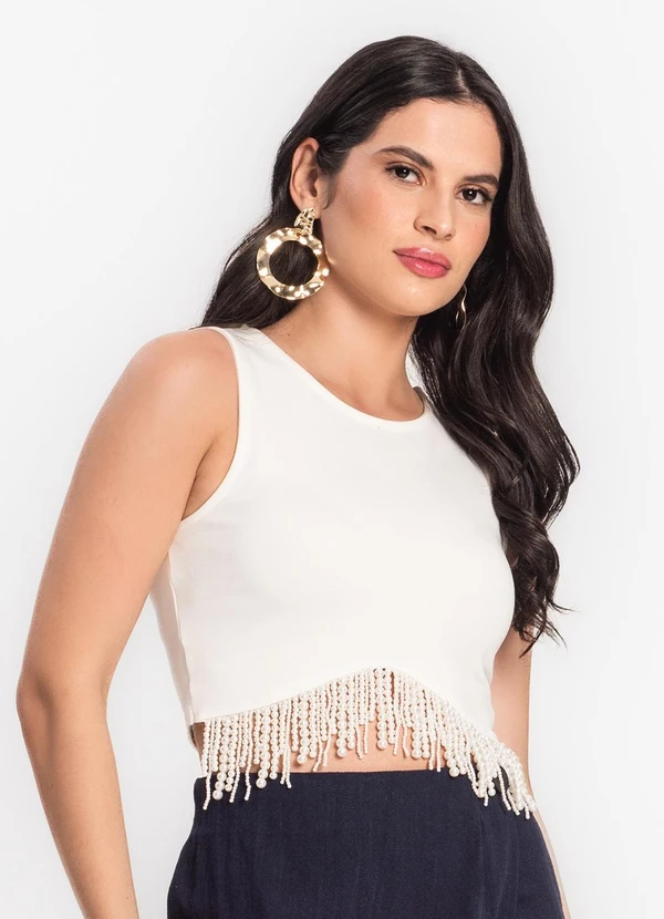 Top Feminino em Ponto Roma Bege - Endless