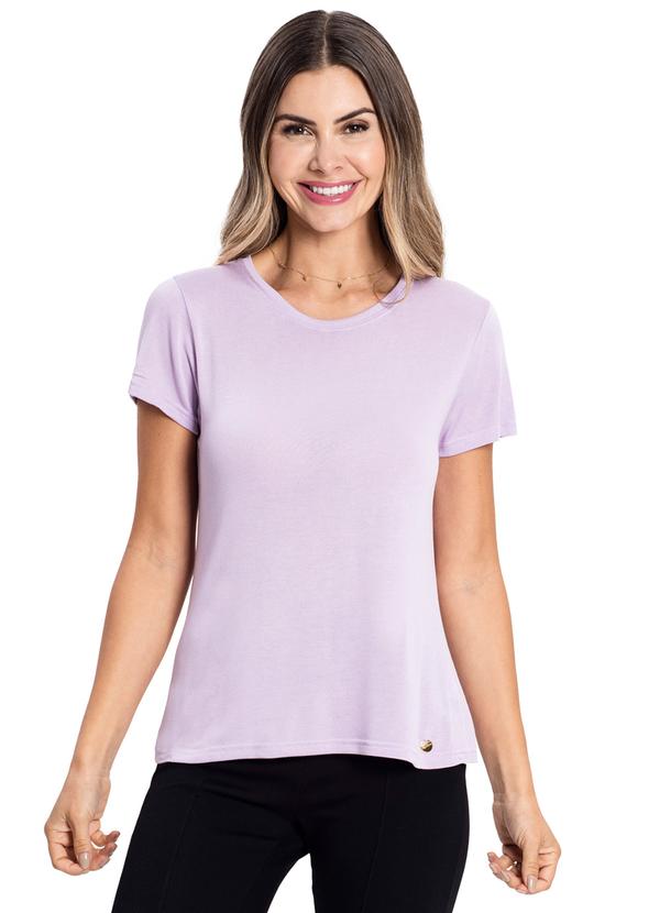 Blusa Básica Visco Tricô Feminina Roxo - Rovitex