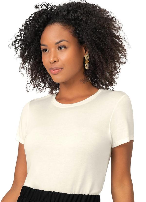 Blusa Básica Visco Tricot Feminina Bege - Rovitex