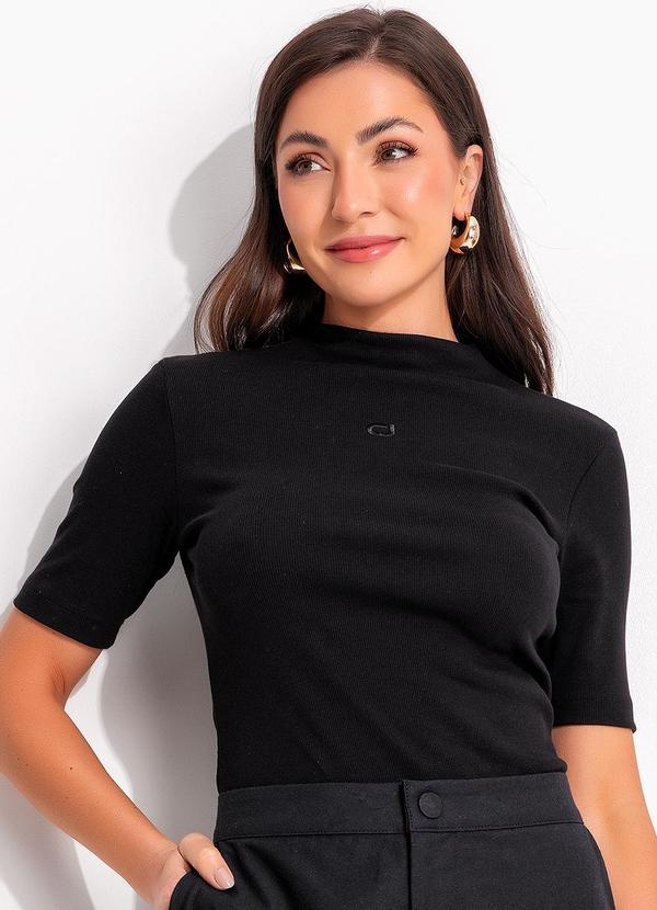 Blusa Canelada Preto - Colcci