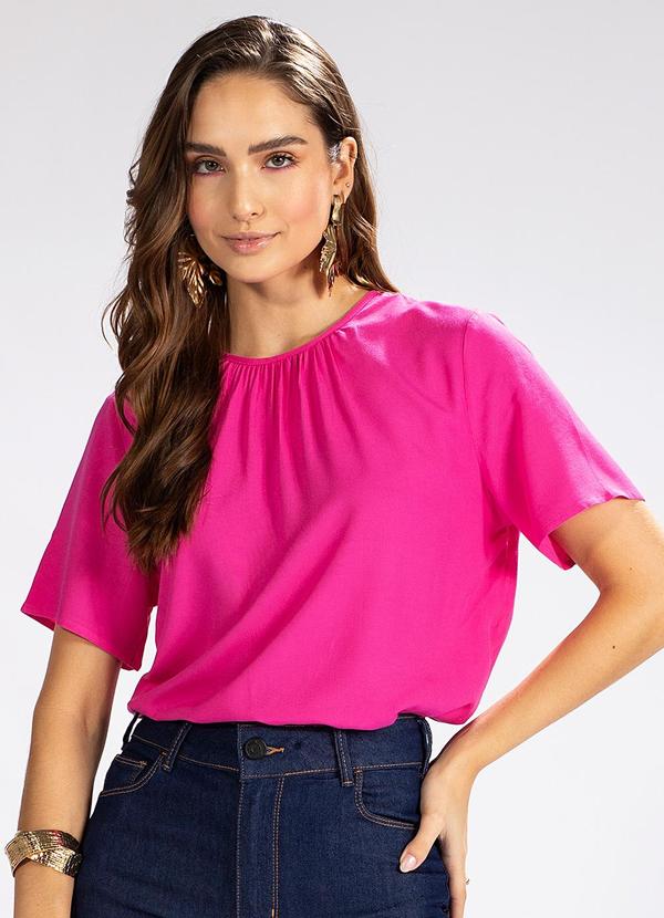 Blusa em Viscose Rosa - Colcci