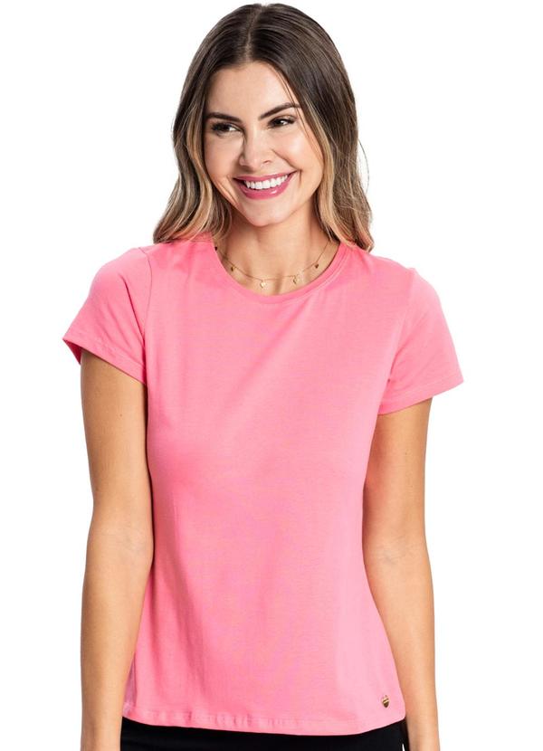 Blusa Feminina Cotton Leve Básica Rosa - Rovitex
