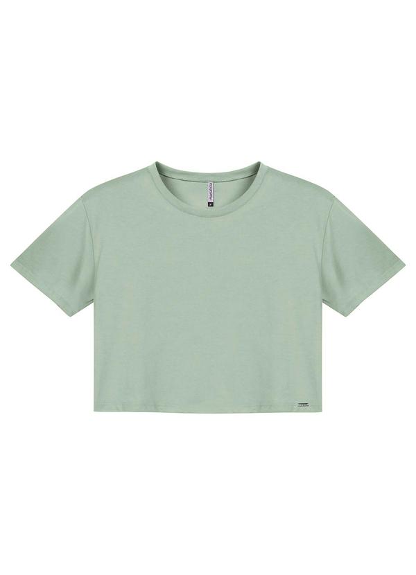 Blusa Feminina Cropped Básica Verde - Marialicia