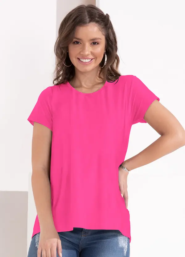Blusa Rosa em Malha Fria - Quintess