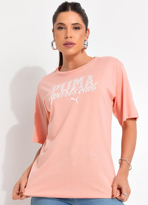 Camiseta M/C Class Relaxed Tee Rosa - Puma