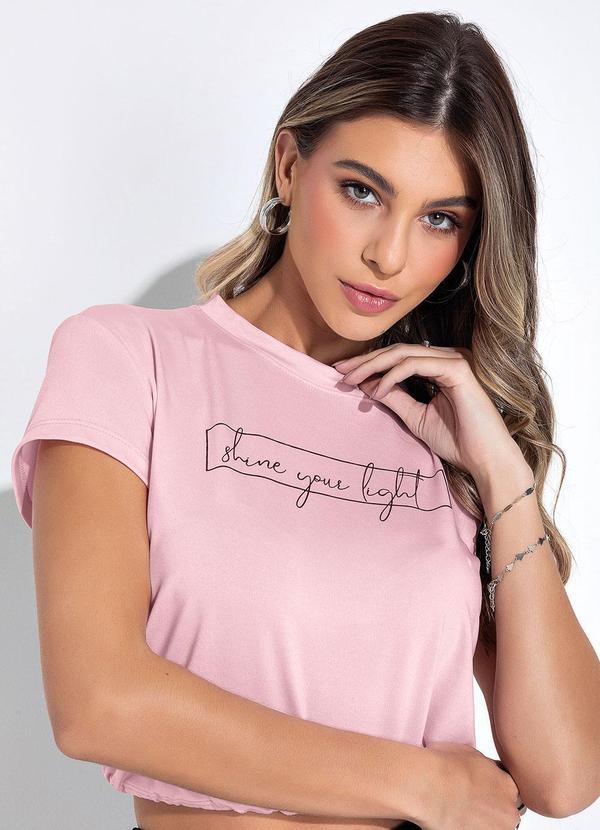 Cropped Shine Your Light em Malha de Poliéster - Multimarcas