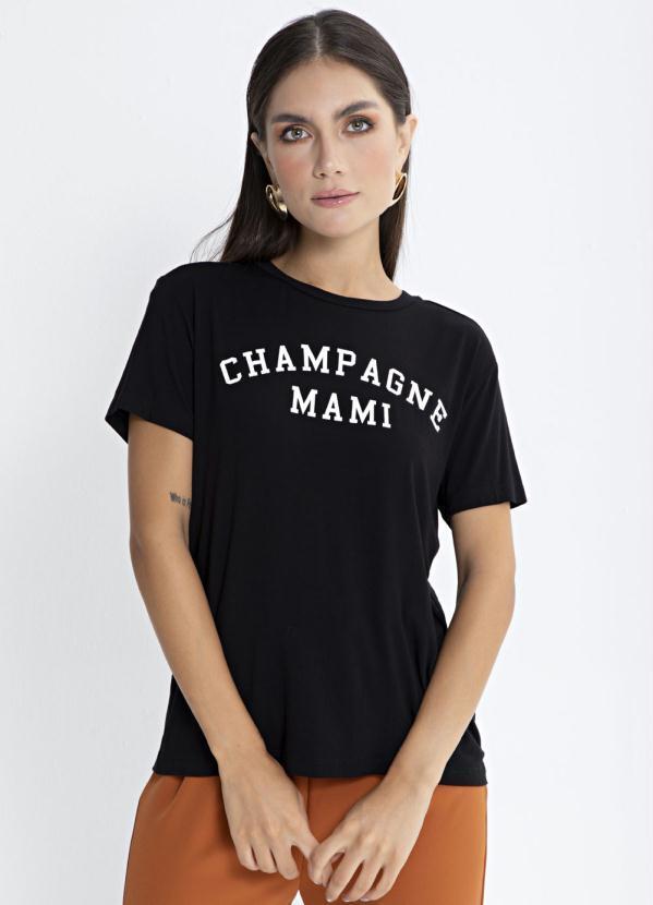 T-Shirt Champagne Mami Preto - Preview