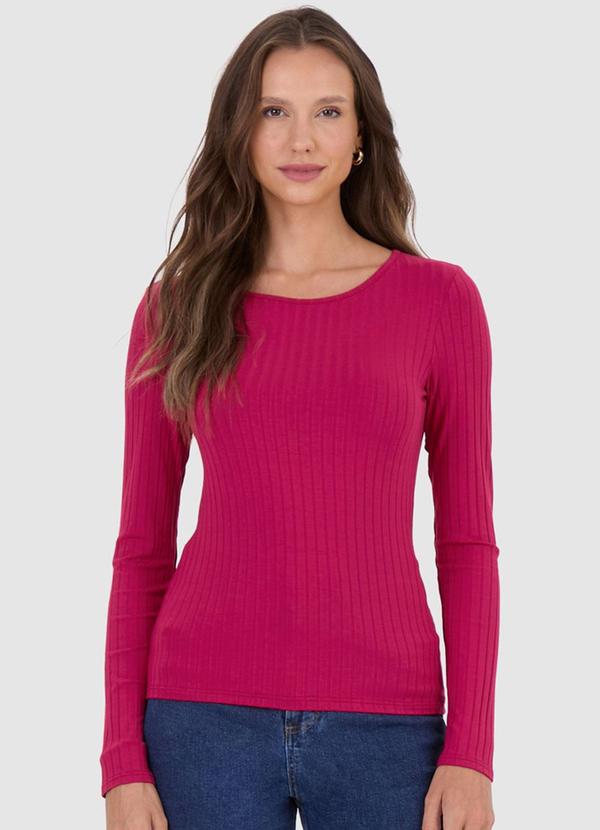 Blusa Feminina em Viscose Canelada Pink - Malwee