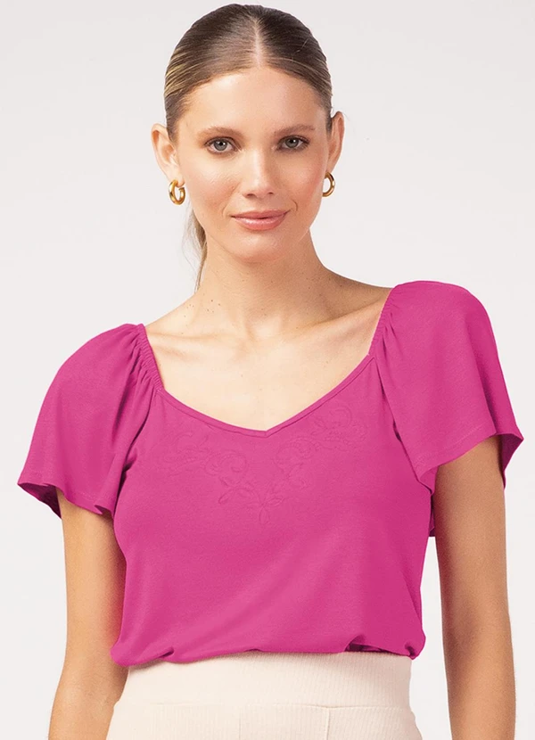 Blusa Feminino Adulto Rosa - Marialicia