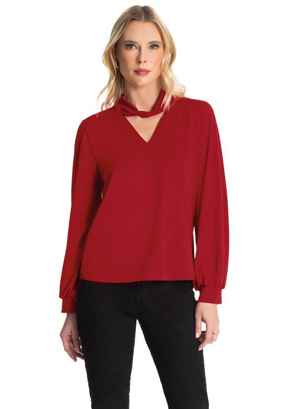 Blusa Manga Longa Vermelho - Rovitex