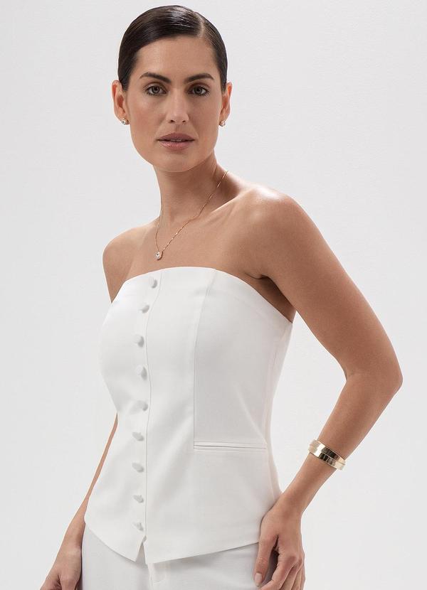 Blusa Tomara que Caia Off White Marilia - Principessa