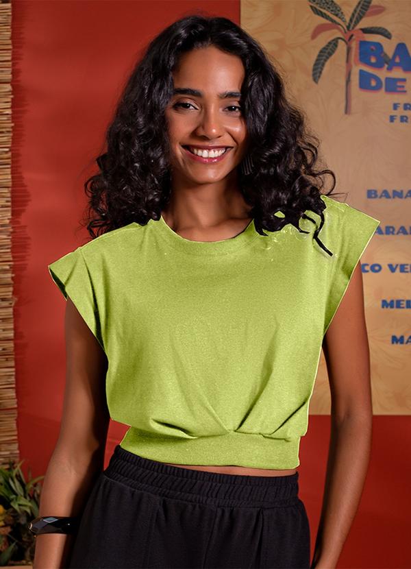 Cropped Muscle Tee Verde - Use Modo