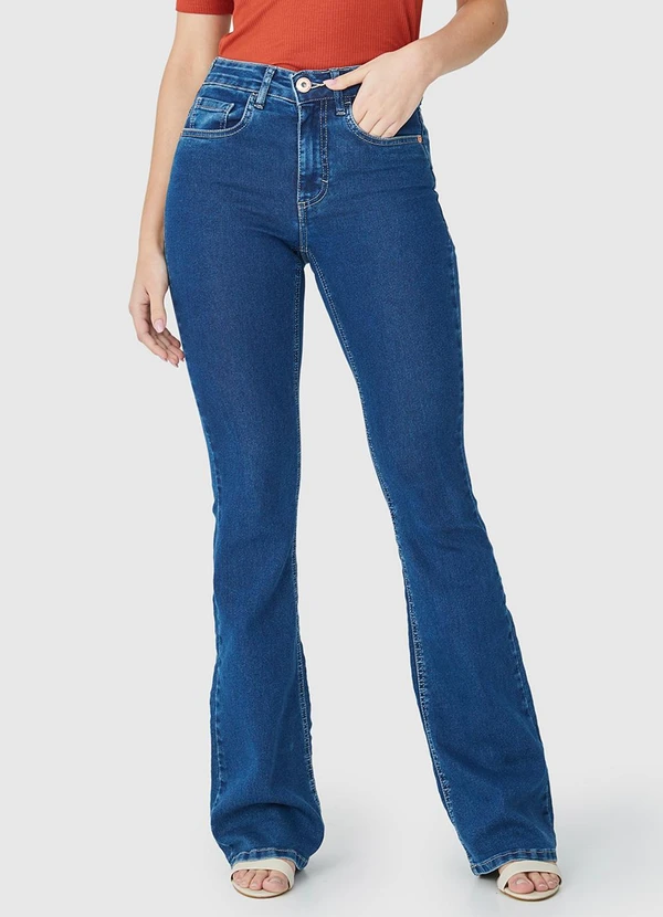 Calça Feminina Flare Flex Jeans Azul - Malwee