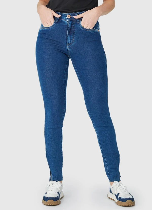 Calça Feminina Skinny Push Up Flex Jeans Azul - Malwee