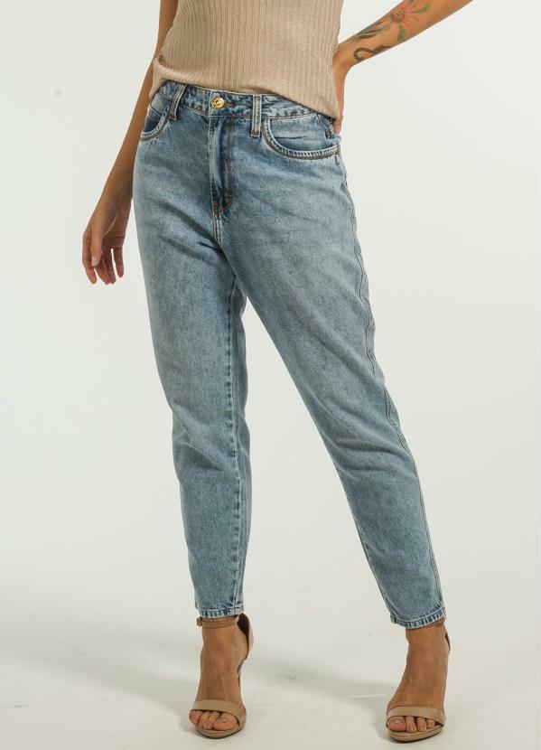 Calça Mom New Shape Azul - Cativa
