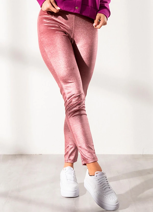 Calça Feminina Aveludada Rosa - Habana