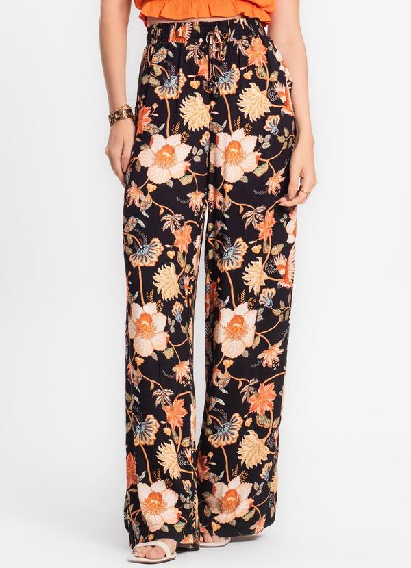 Calça Feminina Pantalona em Viscose Modena Preto - Endless